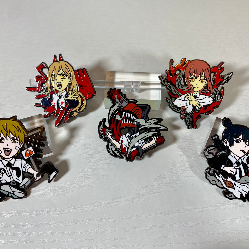 Chainsaw Man Enamel Pins (Large) – Kewl-N-Kawaii Toys